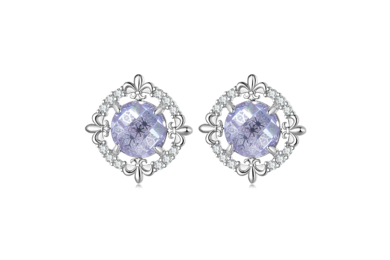 Uhani vintage vijolična – GEMA