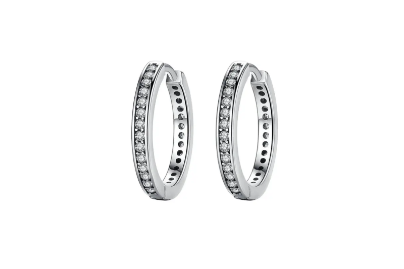 Uhani Beli obročki – GEMA